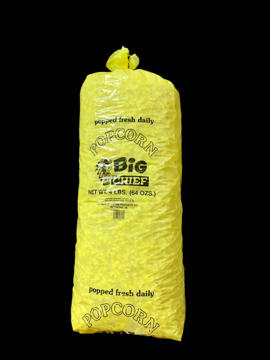 4-lb bag of fresh pre-popped popcorn – Victor Products Co.